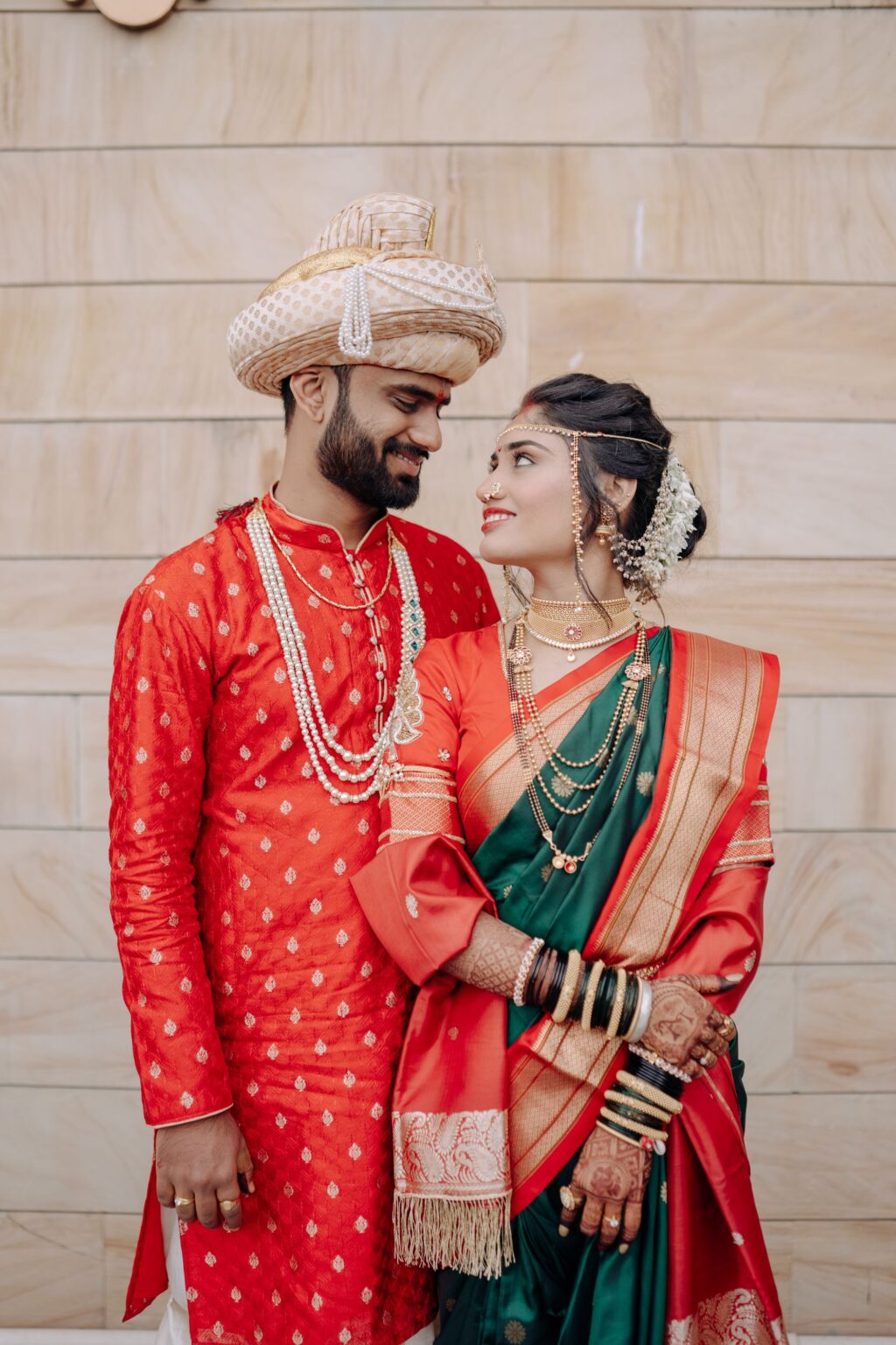 Wedding Couple poses for the Perfect Indian Wedding Couple